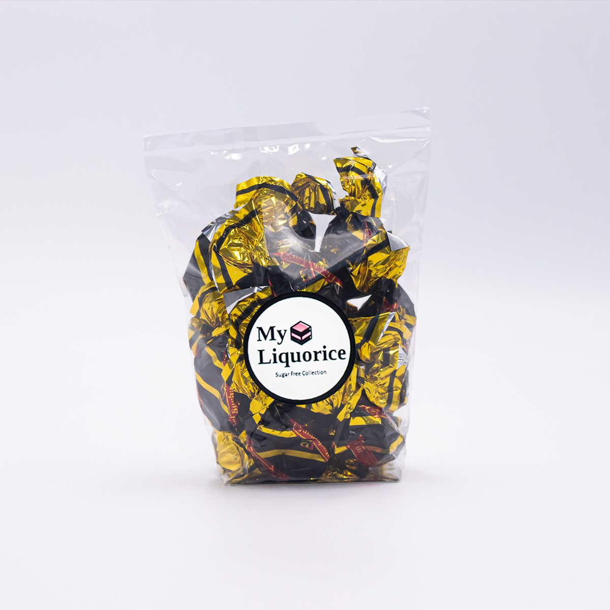 Sugar Free Liquorice Toffees - wrapped toffee sweets with sweeteners ...