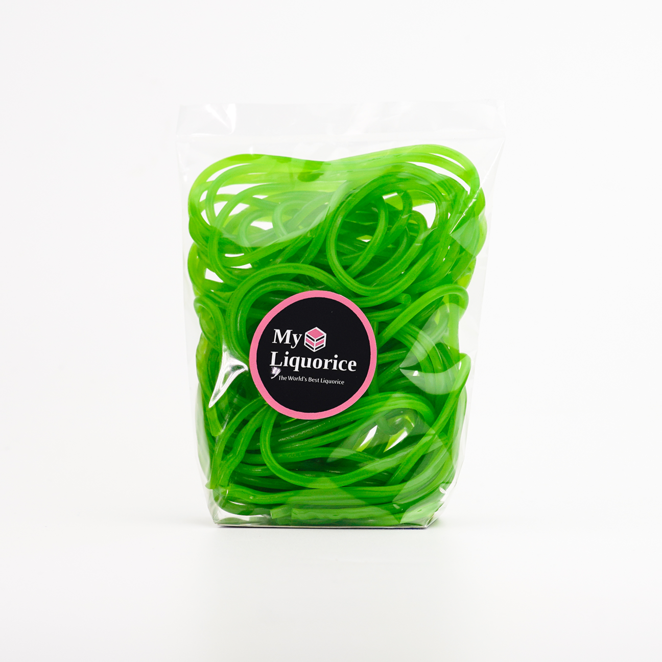 Green Apple Laces - long strips of apple flavoured liquorice – My Liquorice